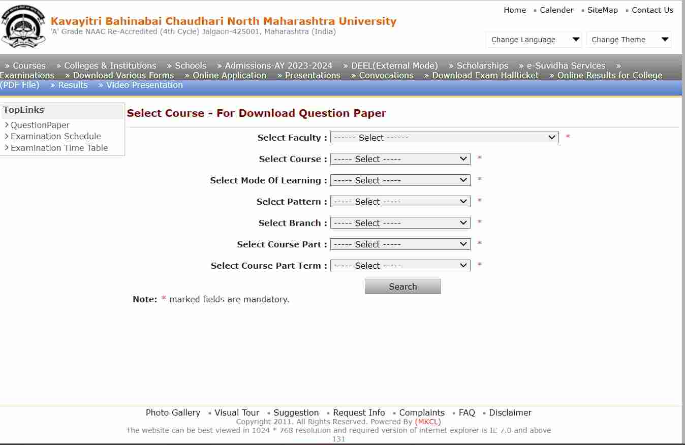 NMU Previous Year Question Papers Download PDF (2022-2018) – Question ...